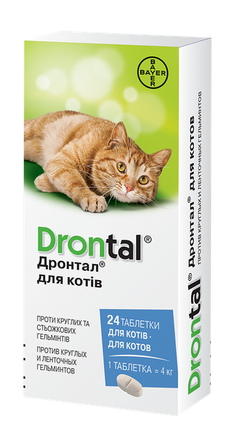 Дронтал Bayer таблетки от глистов для кошек 3х8 84504905 – купить ...