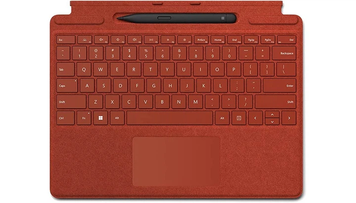 Microsoft Surface Pro Signature Keyboard Poppy Red with Slim Pen 2 (8X6 ...