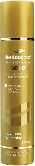 Ополіскувач для ротової порожнини Dentissimo Advanced Whitening Gold Mouthwash 250ml (250 мл ...