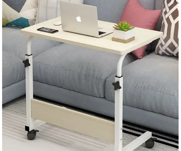 Столик з регулюванням висоти на коліщатках 80х40см Drom бежевий для ноутбука
