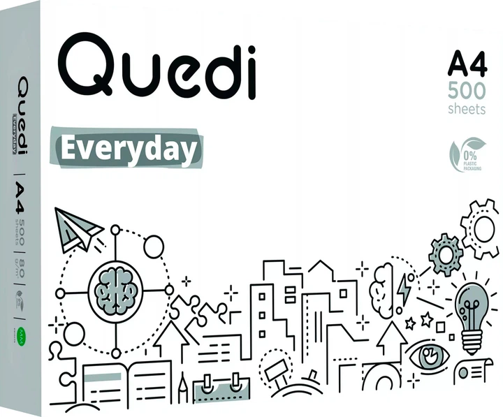 Папір офісний Mm Quedi Everyday A4 80 г м² В клас 500 аркушів Білий