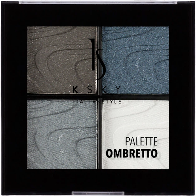 Палетка тіней для повік KSKY 4 кольори інтесивний темний 8 г ...