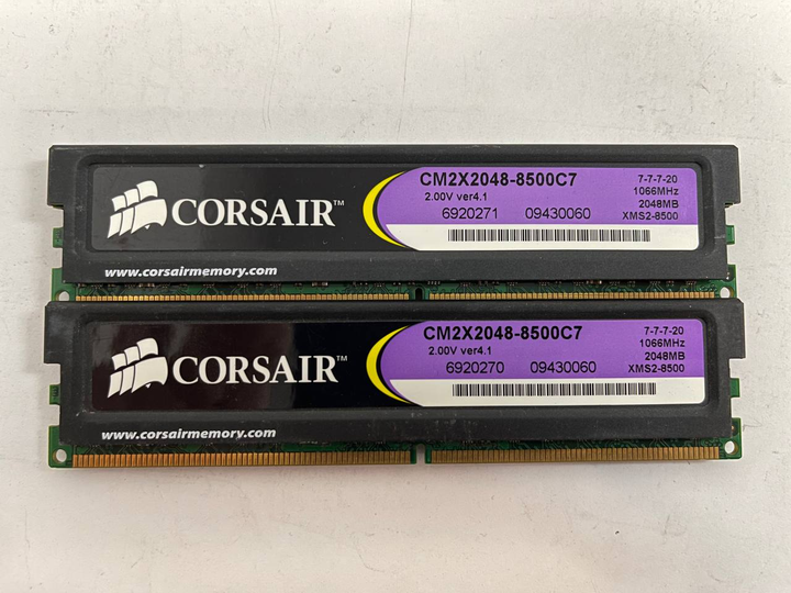 Оперативная память Corsair Ddr2 4gb Kit 2 2gb 1066mhz Pc3 8500 Б У