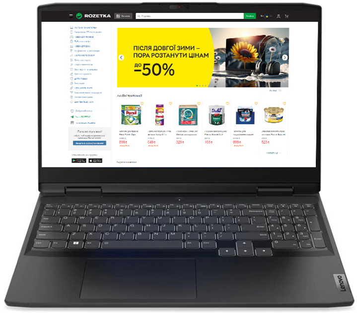Ноутбук Lenovo IdeaPad Gaming 3 16IAH7 (82SA00GCRA) Onyx Grey – фото ...