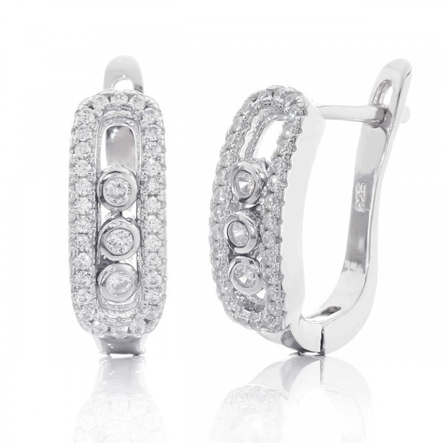 Серебряные серьги с цирконием P002455 от продавца: LUJO – в интернет ...