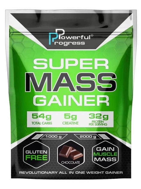 Гейнер Powerful Progress Super Mass Gainer 1 kg Шоколад – фото, отзывы ...