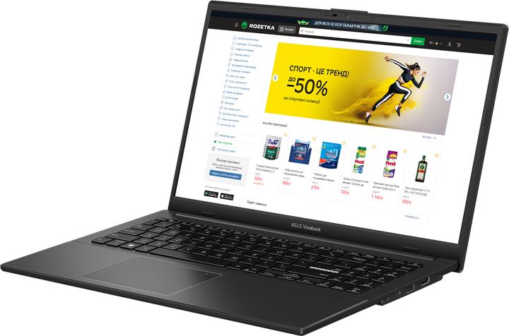 Ноутбук ASUS Vivobook Go 15 E1504FA-BQ094 (90NB0ZR2-M00440) Mixed Black ...