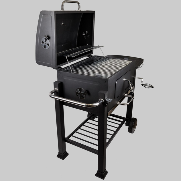Угольный гриль-барбекю с термометром GRILL BLACK – фото, отзывы ...