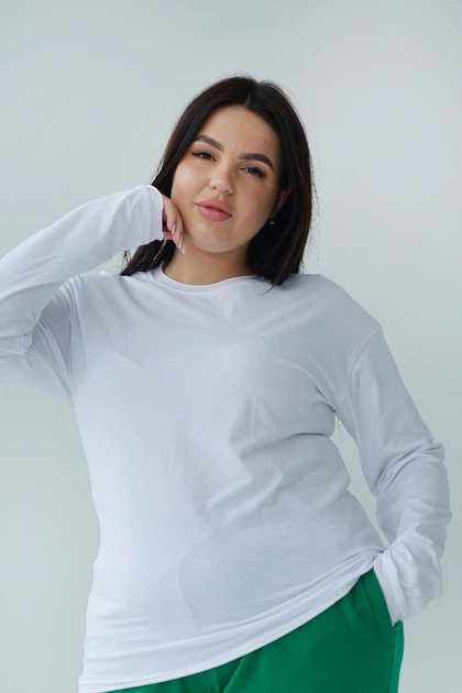 Лонгслив женский Базовый белый 40 42 от продавца Культура в интернет магазине Rozetka