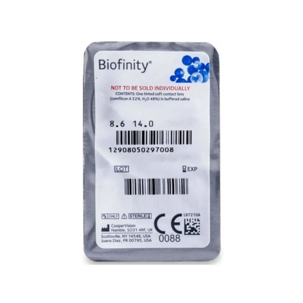 Контактні лінзи CooperVision Biofinity BC=8.6 DIA=14.0 PWR= -3.50 6 ...