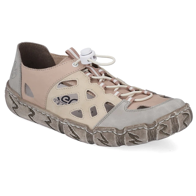 Мокасины Rieker L0358/60 089327-40 Бежево-серый – Оригинальная обувь | ROZETKA