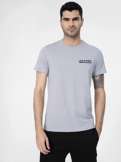 Футболка 4F Tshirt M307 4FSS23TTSHM307-27S M Сіра (5904698196333 ...