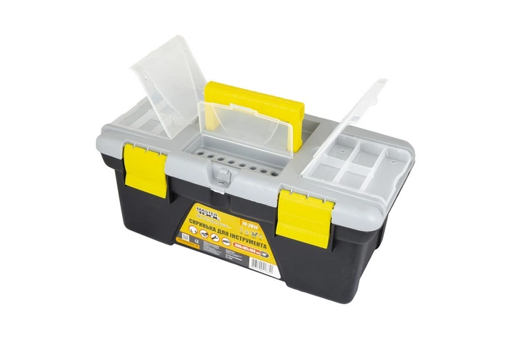 Ящик для инструментов MASTERTOOL GM с пластиковыми замками съемные органайзеры 14" 355х182х153 ...