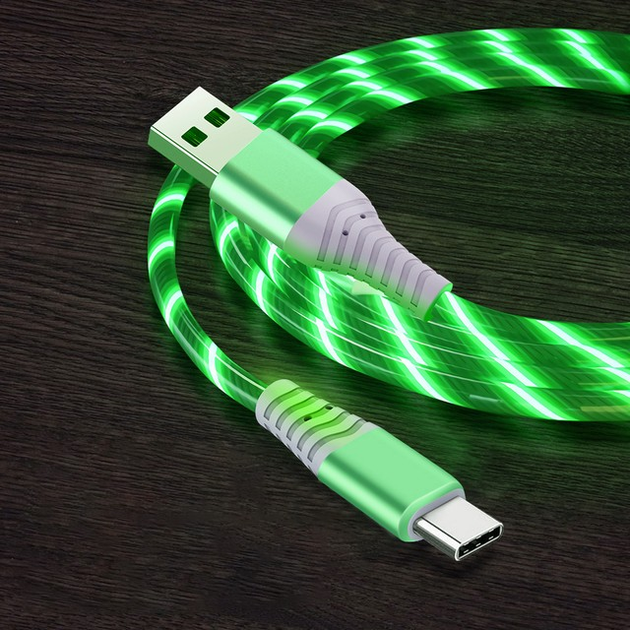 Кабель зарядки SV Type C - USB для Android устройств с подсветкой ...