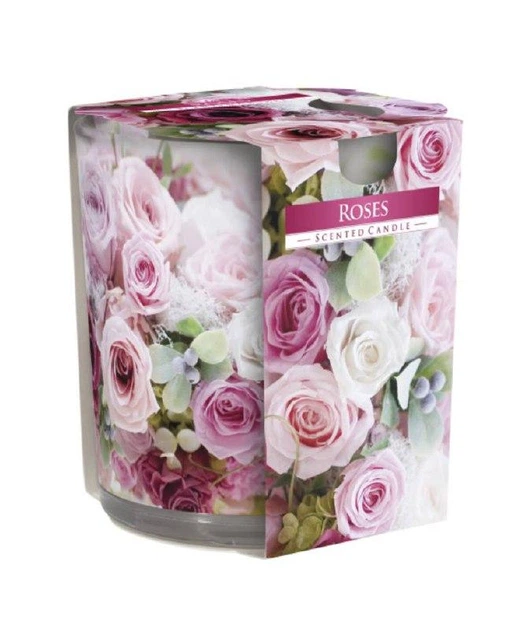 Свеча ароматическая Bispol Роза 22 часа – купить онлайн на ROZETKA