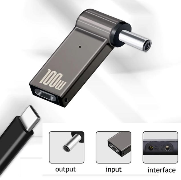 Адаптер STLab USB Type-C для DC Male Jack 4.0x1.7 mm для заряджання ...