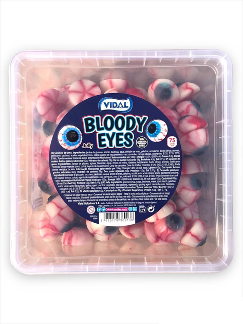 Фруктовый жевательный мармелад Vidal Bloody Eyes Кровавые глаза 75шт ...