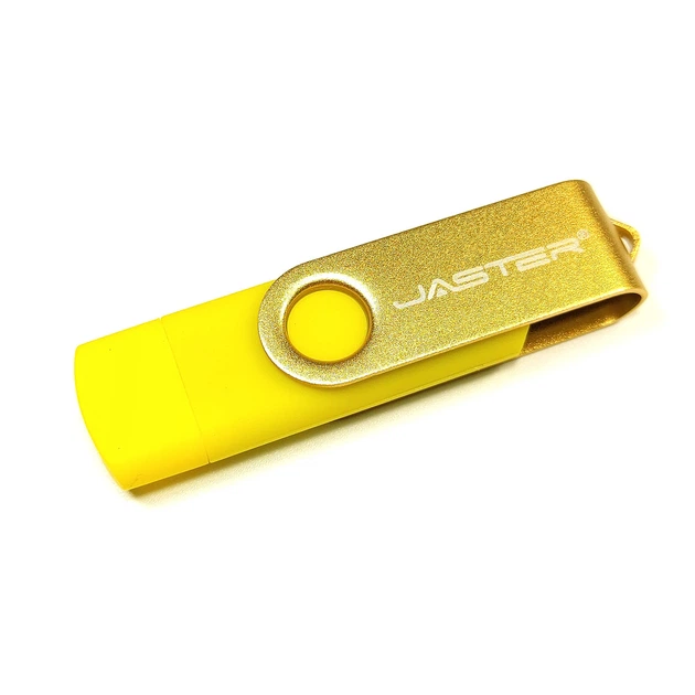 Флеш накопитель Jaster двухсторонняя 32GB OTG USB 2.0 microUSB yellow ...