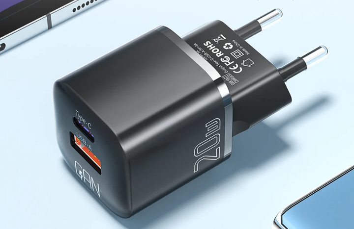 Блок для зарядки телефона Essager 20 Вт вход Type C и USB черный – фото ...