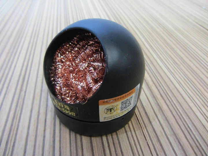 Губка для очистки жала паяльника WTS-599B металлическая в корпусе CHI ...