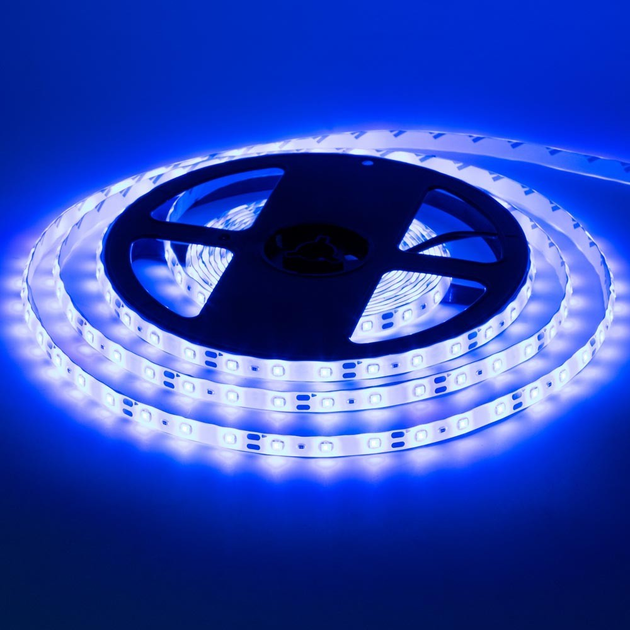 Светодиодная лента 12В MTK-300B-F-3528-12 SMD 2835 60 LED/m IP65 Синий ...