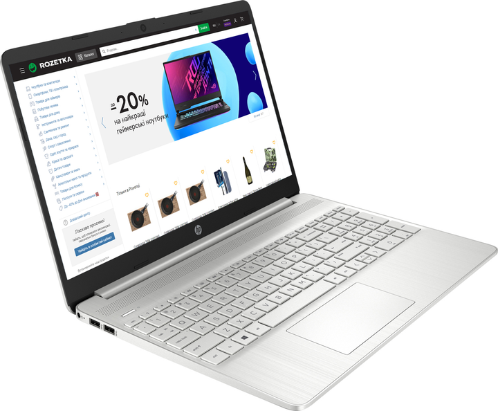 Ноутбук HP Laptop 15s-fq3019ua (7X8E3EA) Natural Silver / Intel Pentium ...