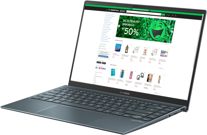 Ноутбук ASUS ZenBook 14 UM425QA-KI235 (90NB0TV1-M00B20) Pine Grey / AMD ...
