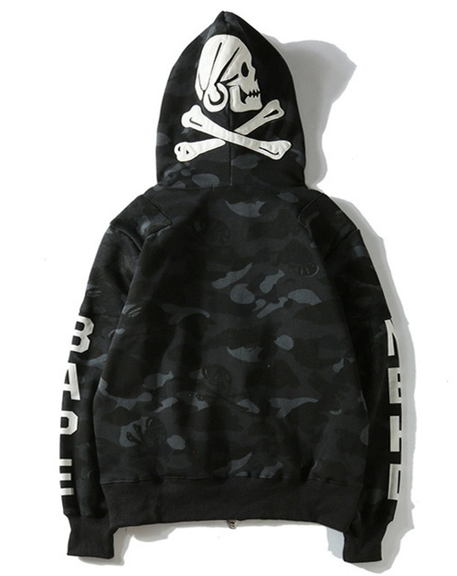 Кофта в стиле оверсайз с капюшоном Full Zip Мужская L Чёрная HHA-HA1125 ...