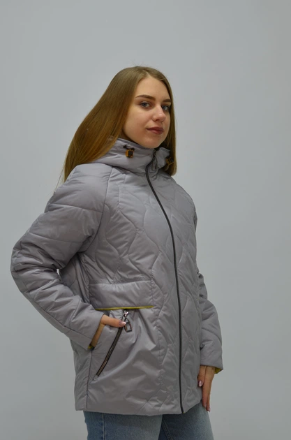 Весенняя женская куртка Aziks м-209 серый 58 – Брендовая одежда | ROZETKA