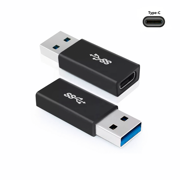 Переходник Type-C(Мама) на USB-A(Папа) Black | Адаптер для зарядки ...