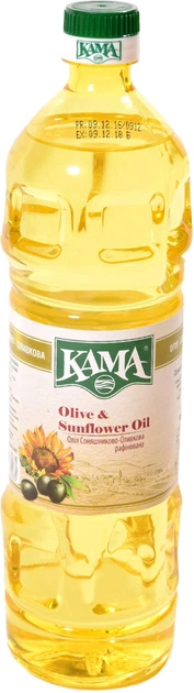 Масло подсолнечно-оливкового рафинированного Кама 1000 мл (0.92 кг ...