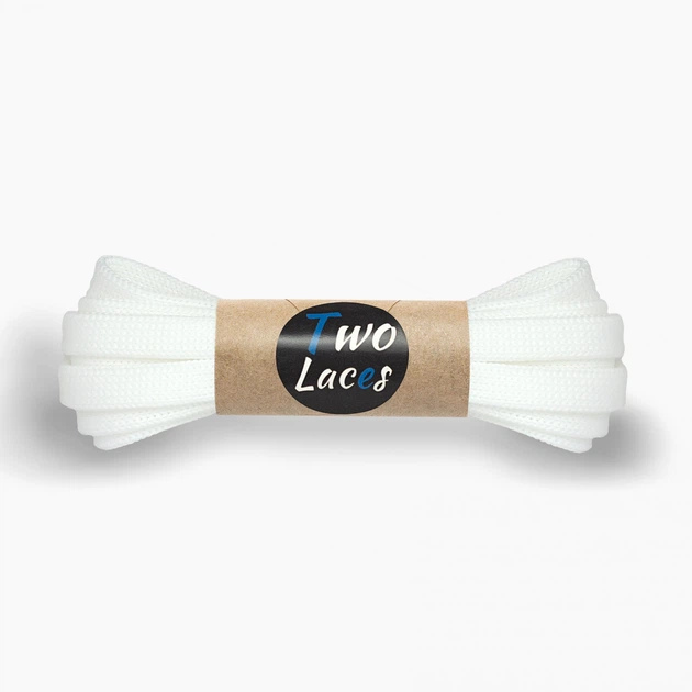 Шнурки для обуви TWO LACES плоские 7 мм, длина 100 см, белый (60290951 ...