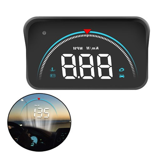 Проектор приборной панели на лобовое стекло OBD2 HUD M8 3.5" – фото ...