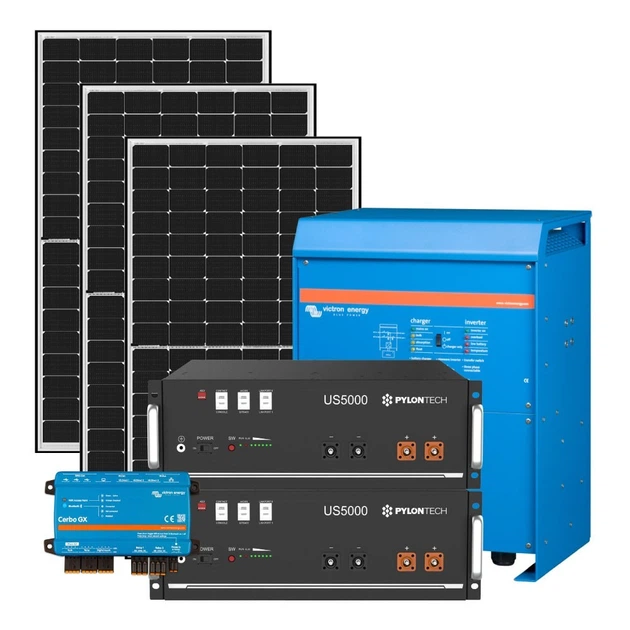 Гібридна сонячна електростанція 10 кВт/год, Victron+Pylontech – купить ...