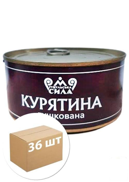 Тушенка куриная ТМ "Гуцульская сила" 350 г упаковка 36 шт (98944 ...