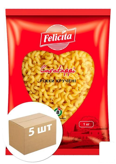 Макароны "Крученые рожки" ТМ "Феличита" 1кг упаковка 5 шт (87214) от ...