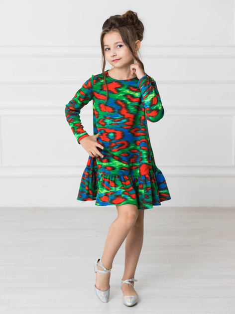Детское платье для девочки Ласточка 22_7025 128 см Разноцветное ...