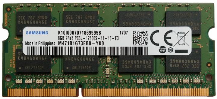 память Samsung Ddr3 So Dimm 8gb 1600 C11 M471b1g73eb0 Yk0 1 35 V