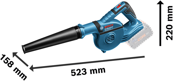 Аккумуляторная воздуходувка Bosch GBL 18V-120 Professional соло ...