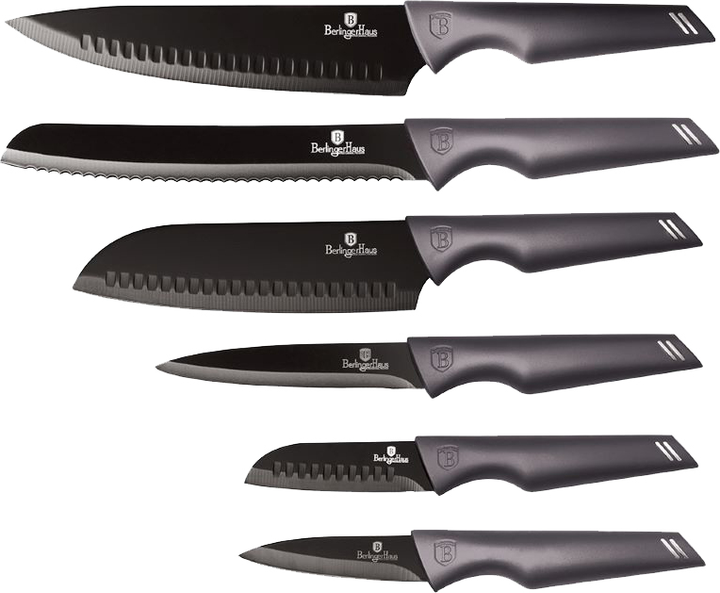 Набір ножів Berlinger Haus Metallic Line Carbon Pro Edition 6 предметів ...