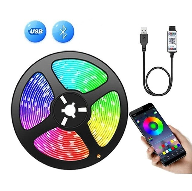 Гибкая светодиодная лента RGB D-7572 5050 USB 5 метра для фоновой ...