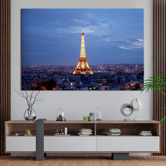 Картина міста архітектура картина в офіс спальню Ейфелева вежа на тлі Парижа 51x34 см A717 1