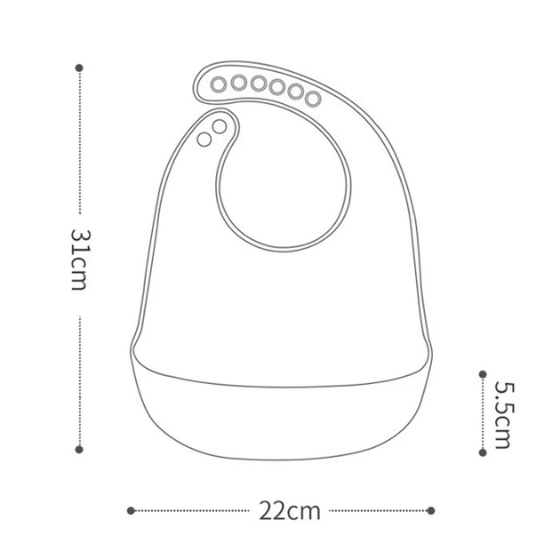 Слюнявчик силиконовый с карманом Прозрачный Зелёный с футляром SSP13f ...