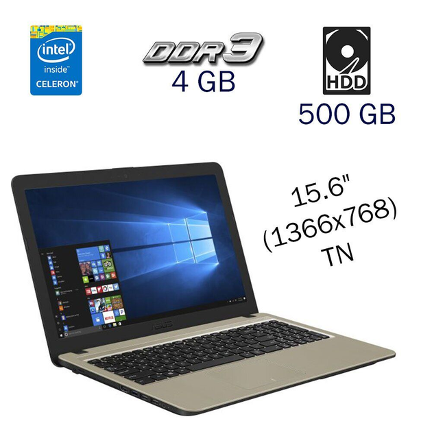 Asus X540N 15.6 TN Celeron N3350 2 1.1 2.4 GHz 4GB DDR3 500GB HDD GeForce 920MX 2GB DDR3 64 bit WebCam