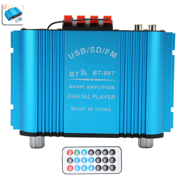 Усилитель звука автомобильный ST 997 в машину 4-х канальный USB SD MP3 с пультом дистанционного ...