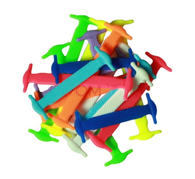 Силіконові шнурки для взуття Coolnice Multicolor 16 шт в комплекті от продавца: MasterPrice – в ...