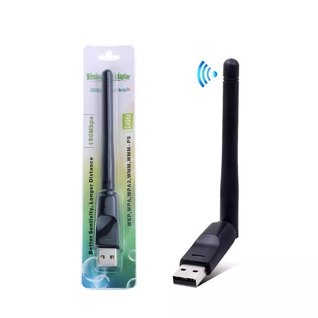 Wi-Fi адаптер Usb 2.0 150 Mbps 2.4 GHz черный в блистере (1009095 ...