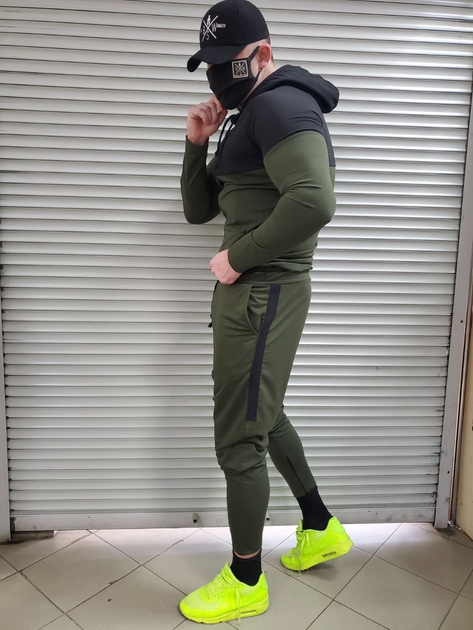 Чоловічий спортивний костюм DT Чорний з хакі XL от продавца: Gosp – в ...