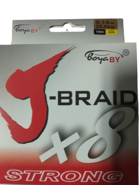 Шнур рыболовный 8-ми жильный Boya BY J-BRAID X8 100м 0.14мм зеленый ...