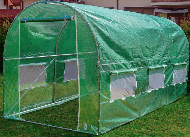 Садовая теплица парник с окнами FunFit 7m2 - (350х200х200) зеленый ...